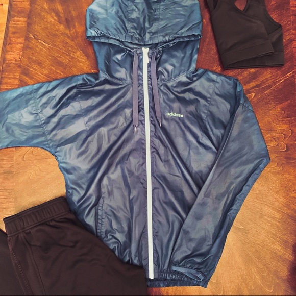 adidas | Jackets & Coats | Adidas Neo Turquoise Rain Jacket | Poshmark